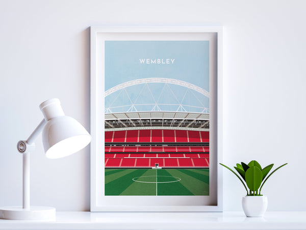 England Wembley Football Stadium Art Print | Turf Football Art