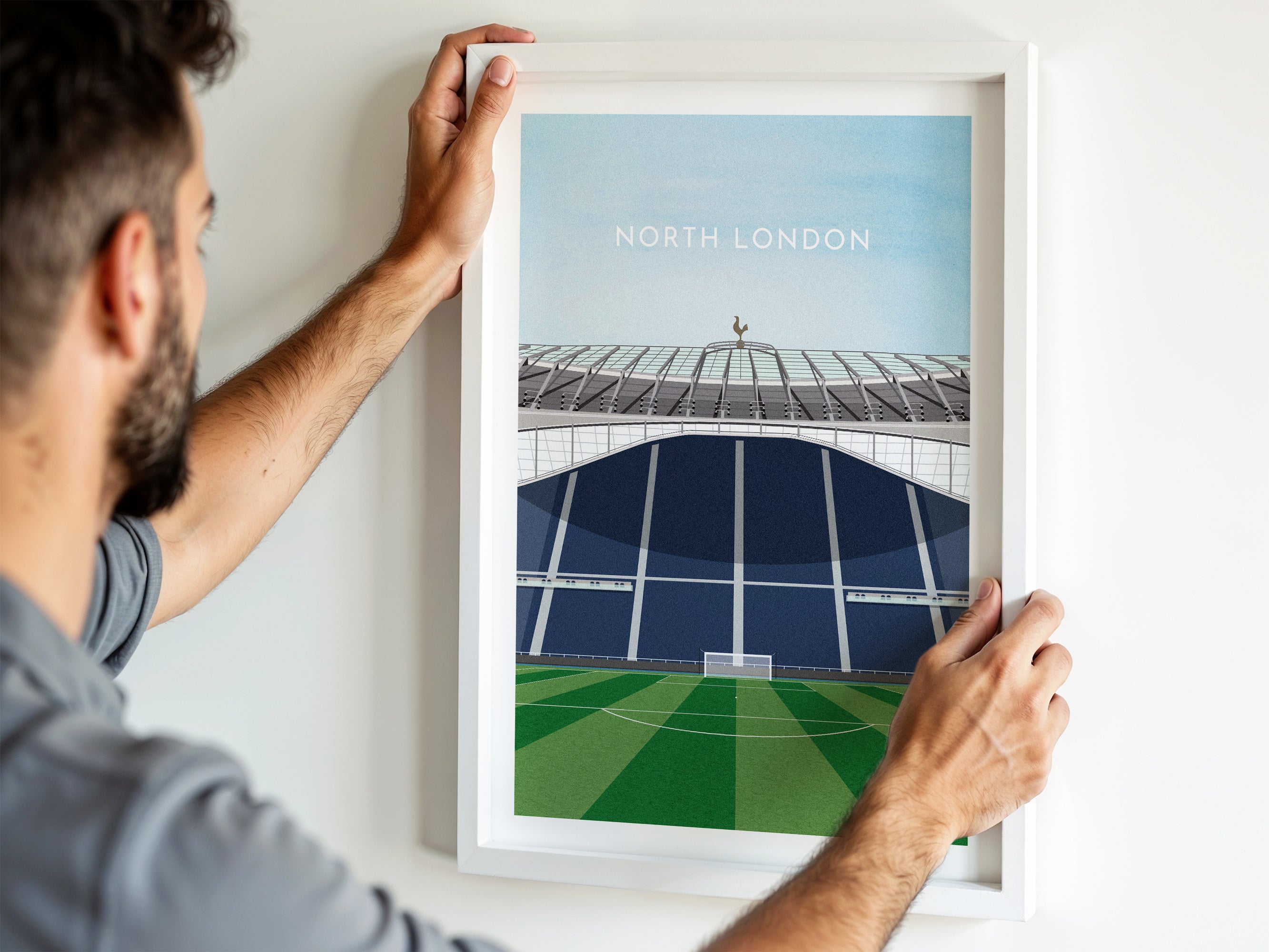 Tottenham Hotspur Stadium Poster Gift | New White Hart Lane Illustrate ...